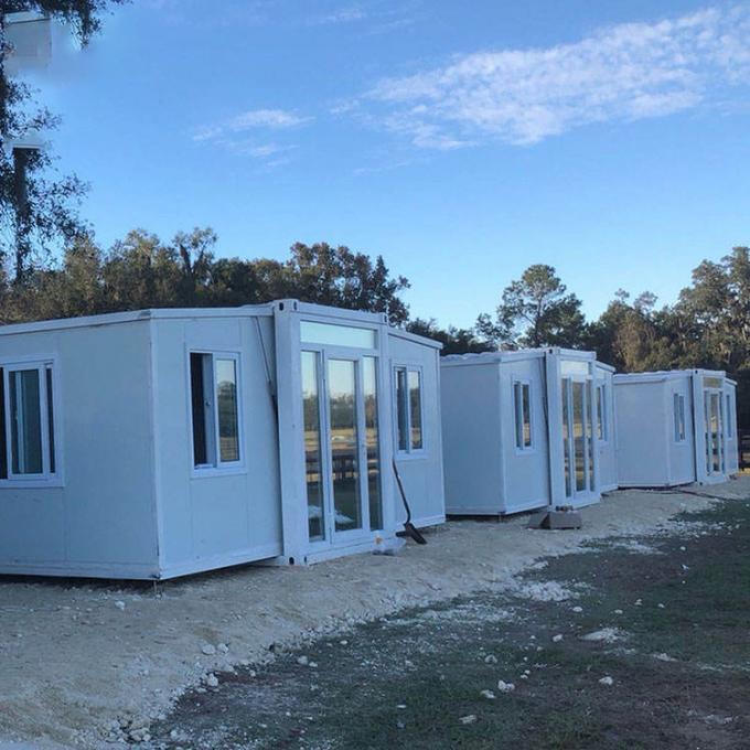 Modern Expandable Prefab House Flexible Sturdy Steel Construction White ...