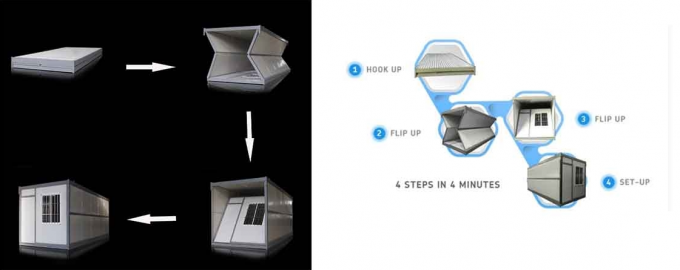 High Strength Steel Prefab Folding Container House Creative Workspace ...