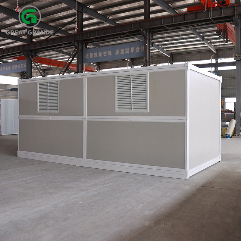 Single Side Wall Double Door Prefab Folding Container House Integral ...
