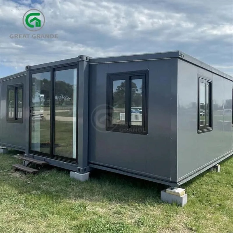 20ft Foldable Tiny House Manufacturer Customized Dark Gray Wall Panels ...